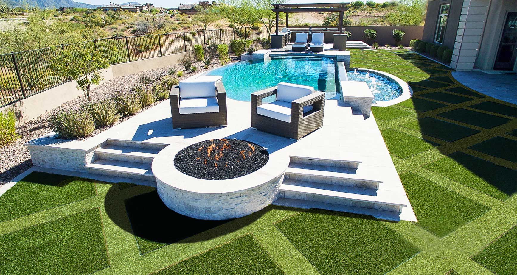 Designs and Patterns with Artificial Grass by SYNLawn Miami